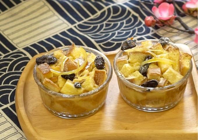 Resep Pudding Pinggiran Roti Tawar Dengan Lemon Peel Syrup Oleh Mamah
