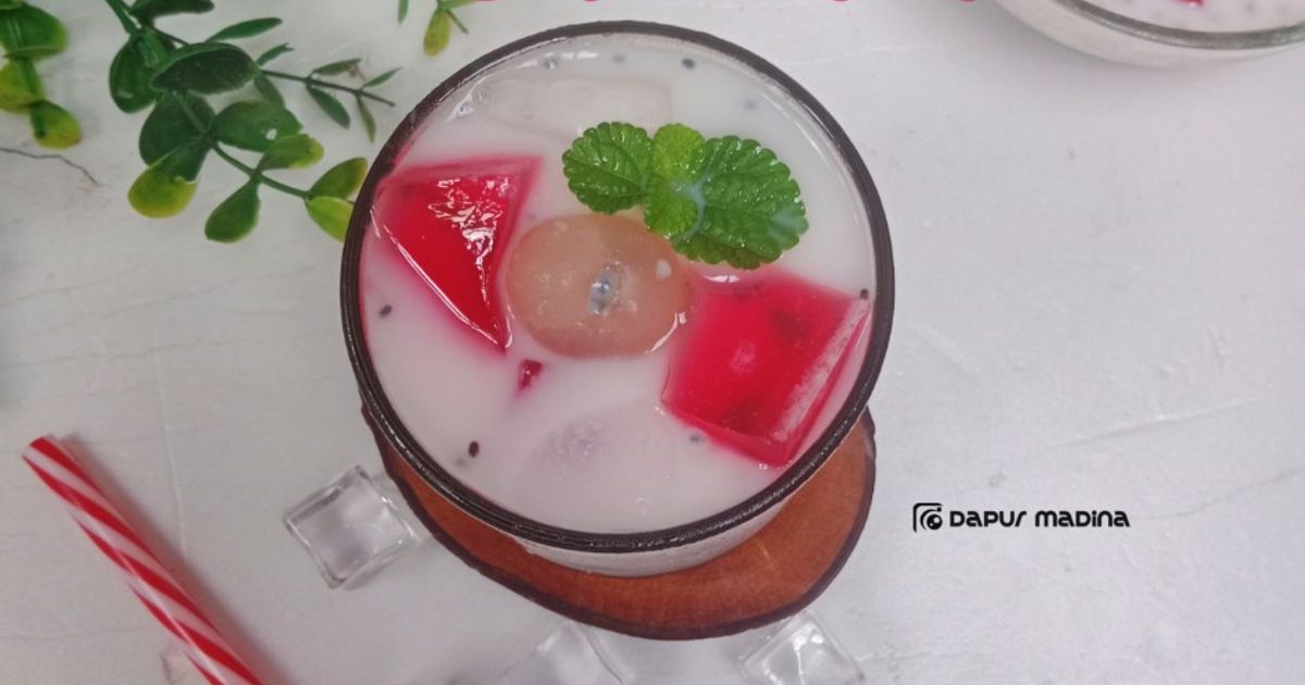 Resep es longan susu jeli rumahan enak dan mudah - Cookpad