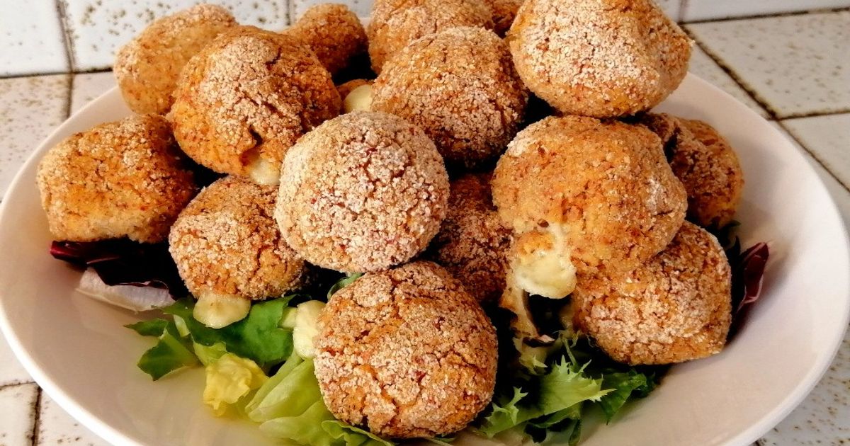 Cheesy Polenta Balls With A Melty Center Recipe By Liuba