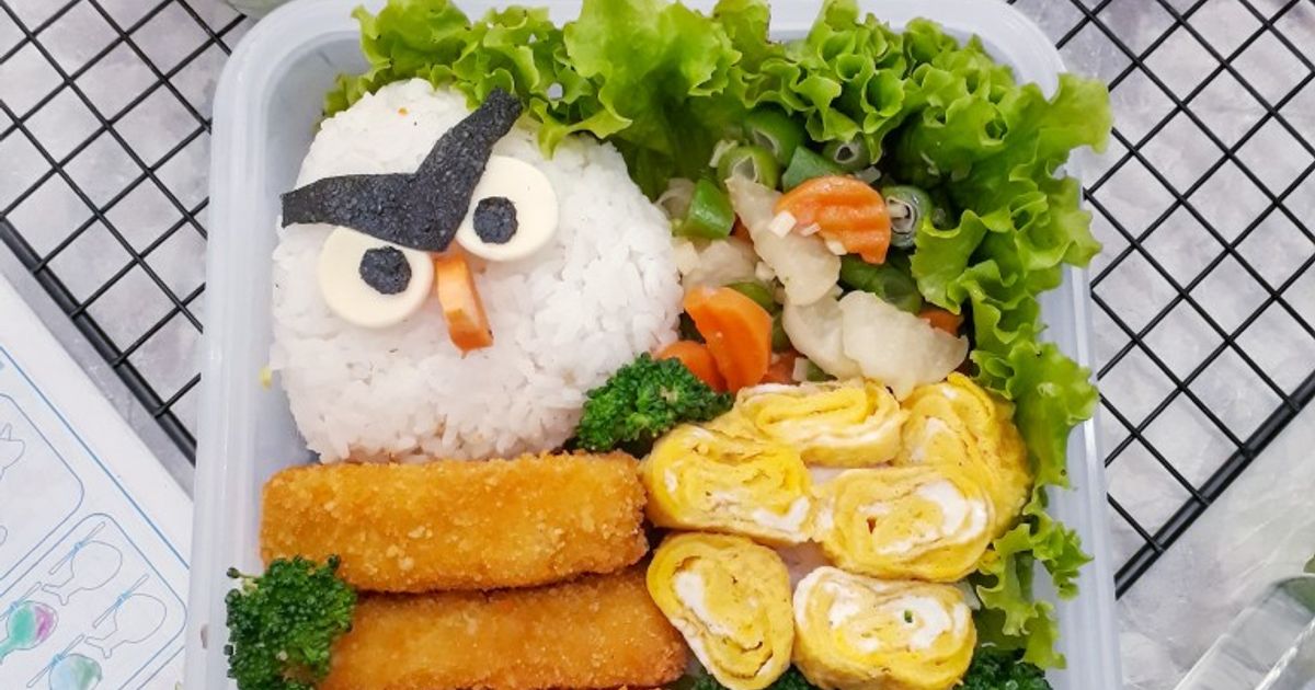 Resep Angry Bird In Lunch Box oleh Mbok Dyn - Cookpad