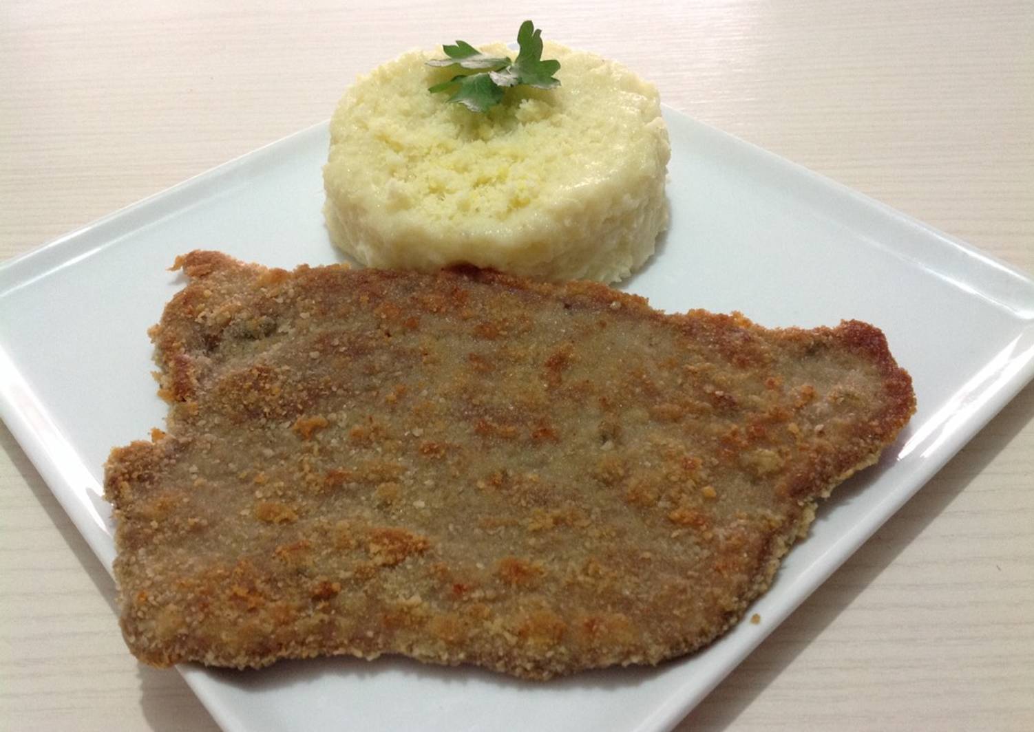 Milanesas de Carne con Puré de papas Receta de Haydee Agreda - Cookpad