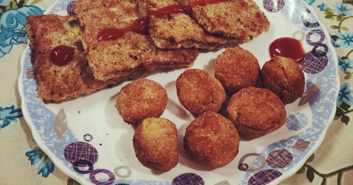 Quick And Easy Breakfast Egg Bread Toast And Chicken Balls Recipe by ...
