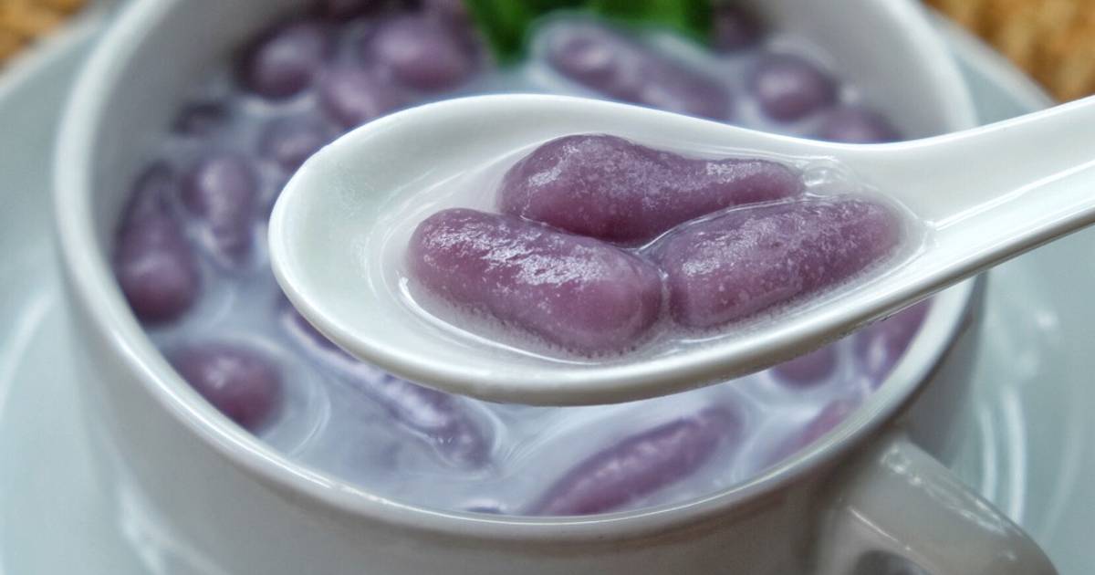 Resep Katiri mandi ubi ungu (bubur candil) oleh Susi Agung - Cookpad