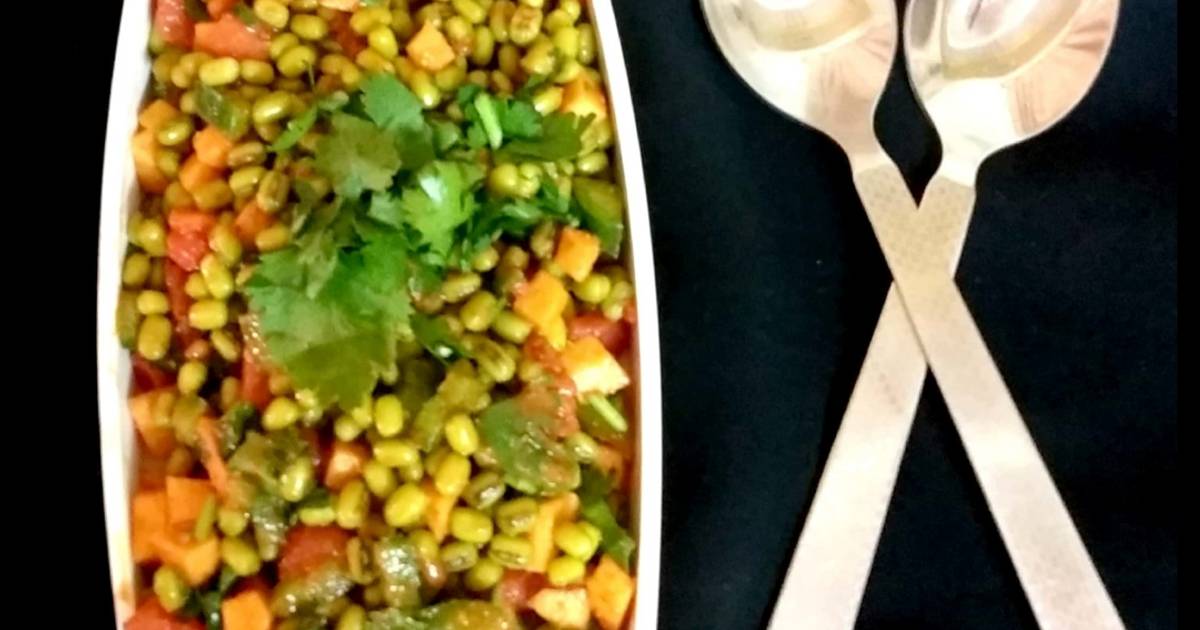 Mayuri Unadkat દ્વારા રેસીપી સ્પ્રાઉટ (મગ) ચાટ - કૂકપૅડ