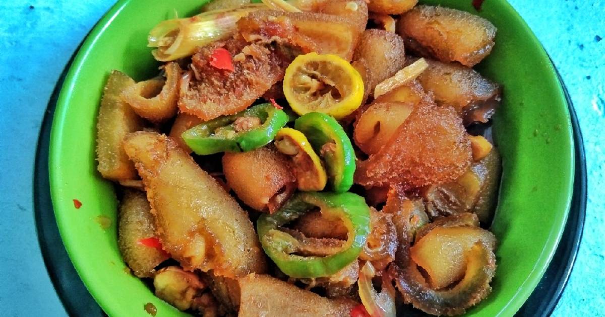 Resep Kulit sapi masak asam manis pedas oleh Sri Meiliani - Cookpad