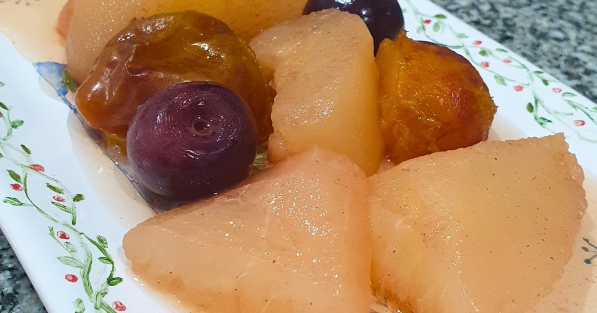 🍐🥣Compota De Peras, Ciruela Gotitas De Miel Y Cerezas🍒 Receta de ...