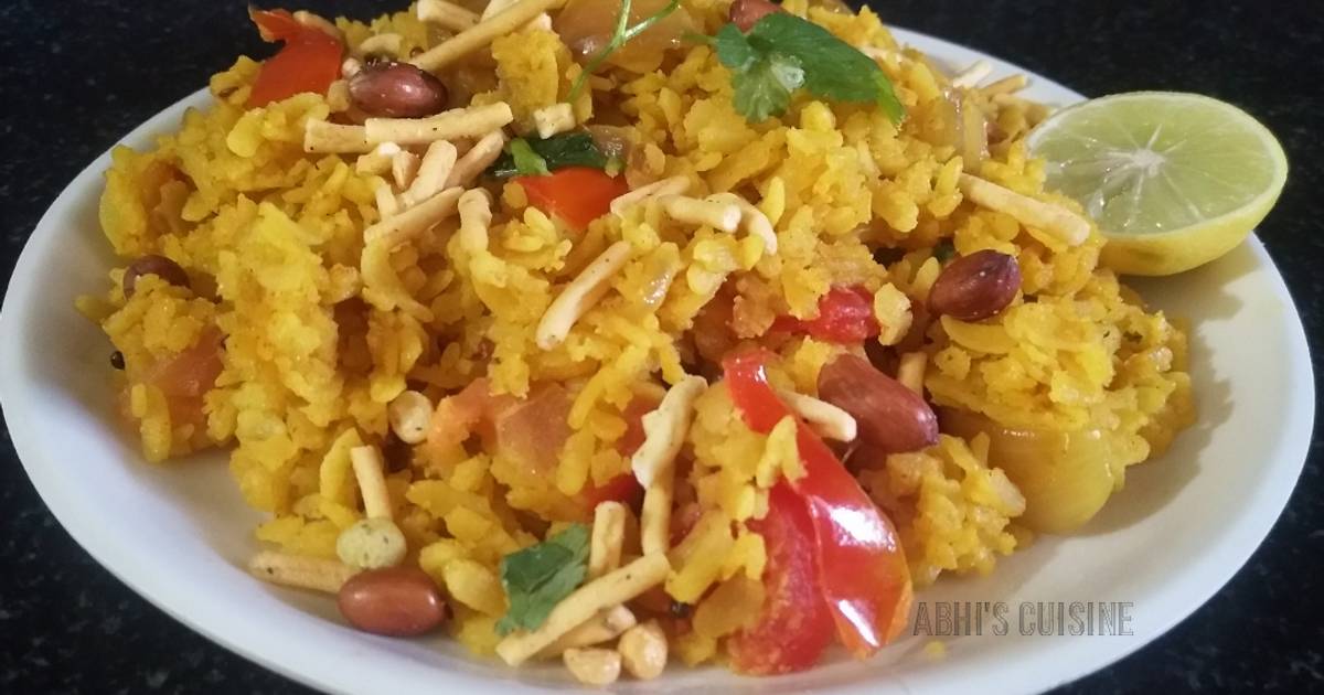 Jhatpat chatpata poha Recipe by Abhinit Kaur Chawla - Cookpad
