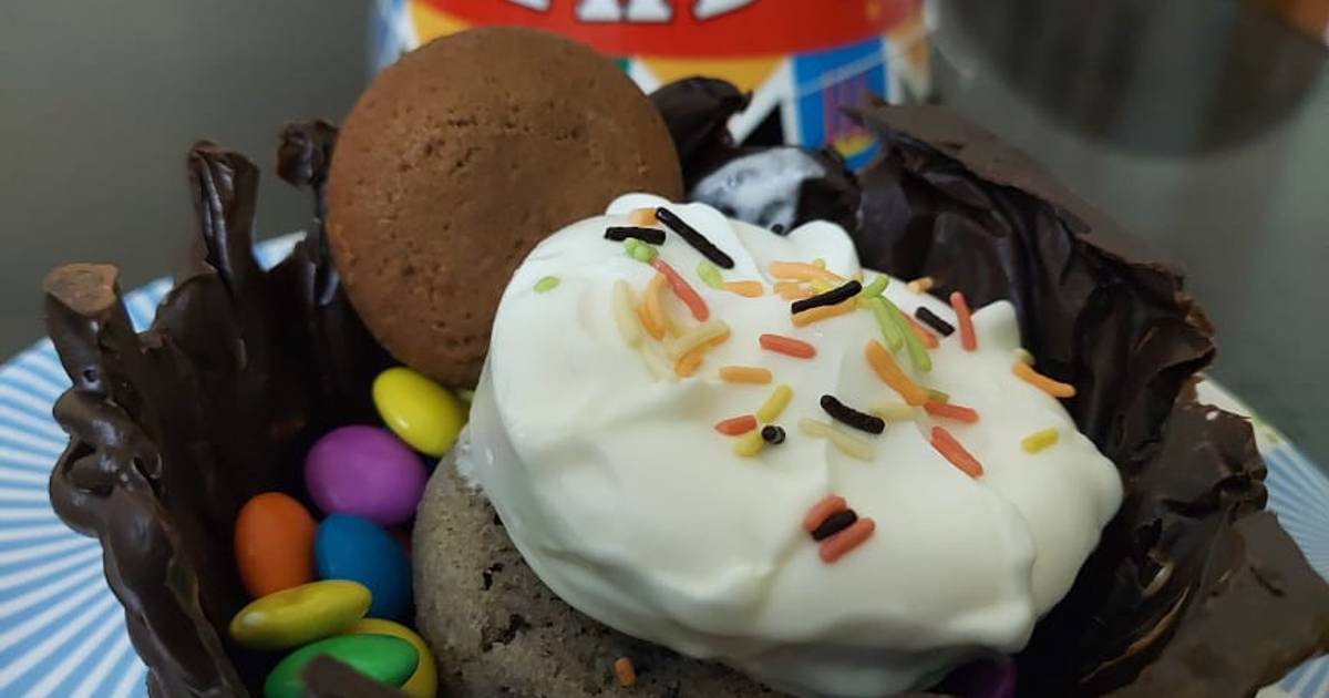 Disha vayeda દ્વારા રેસીપી ચોકલૅટ બાઉલ ડેઝર્ટ (Chocolate Bowl Desert ...