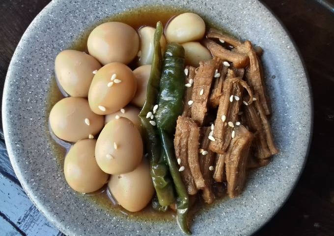 Resep Jangjorim (장조림) Korean Soy Braised Beef and Quail Eggs oleh Ira ...