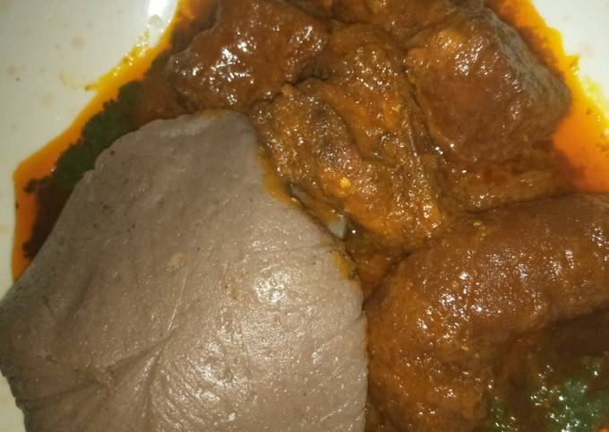 Amala da miyan ewedu girki daga Hadeexer Yunusa - Cookpad