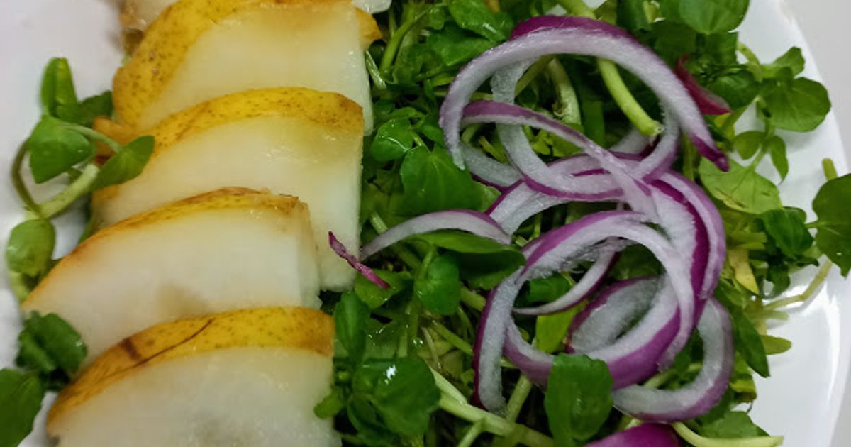 Ensalada De Berro,Cebolla Y Pera Receta de Sueli 🇦🇷