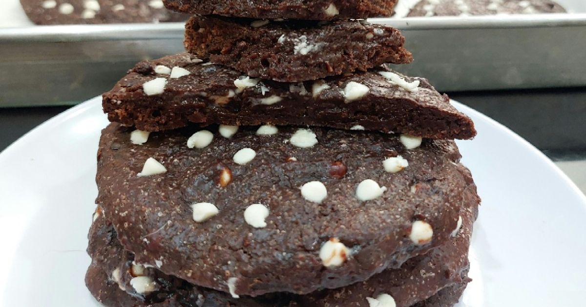 Resep Anabolic Giant Fudgy Brownie Cookies |High Protein & Low Calorie ...