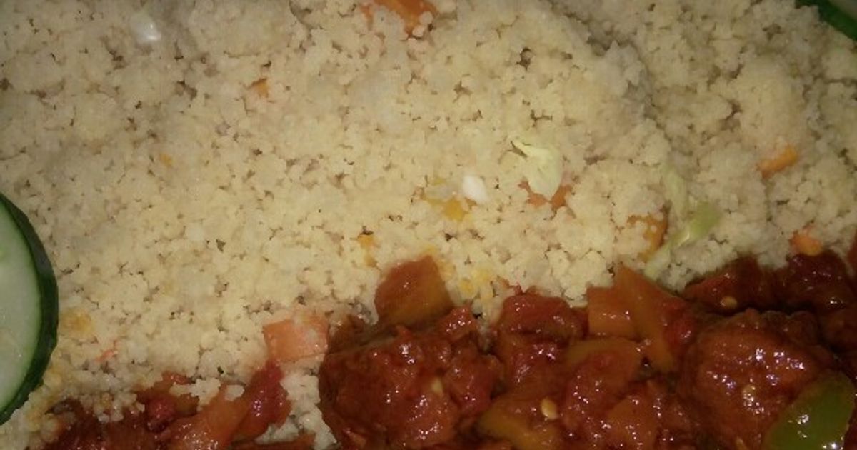 Stir Fry Couscous With Meat Balls Stew Recipe by Umman Amir And Minaal ...
