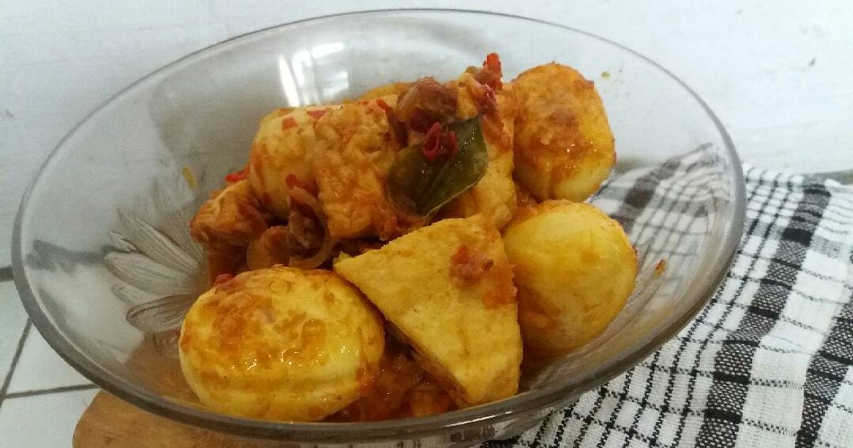 Resep Balado Telur Tahu oleh 🍃 Qie - Cookpad