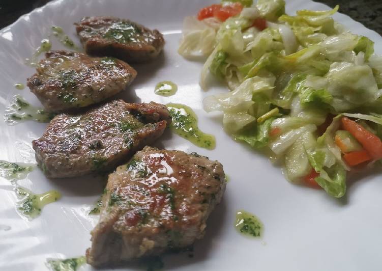 Solomillo a la plancha con salsa verde (muy tierno) Receta de La Cocina ...