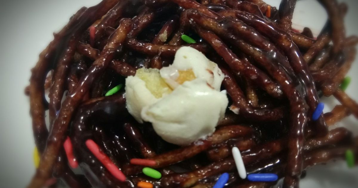 Chocolate Pasta Nest Recipe by Nimra Azwer - Cookpad