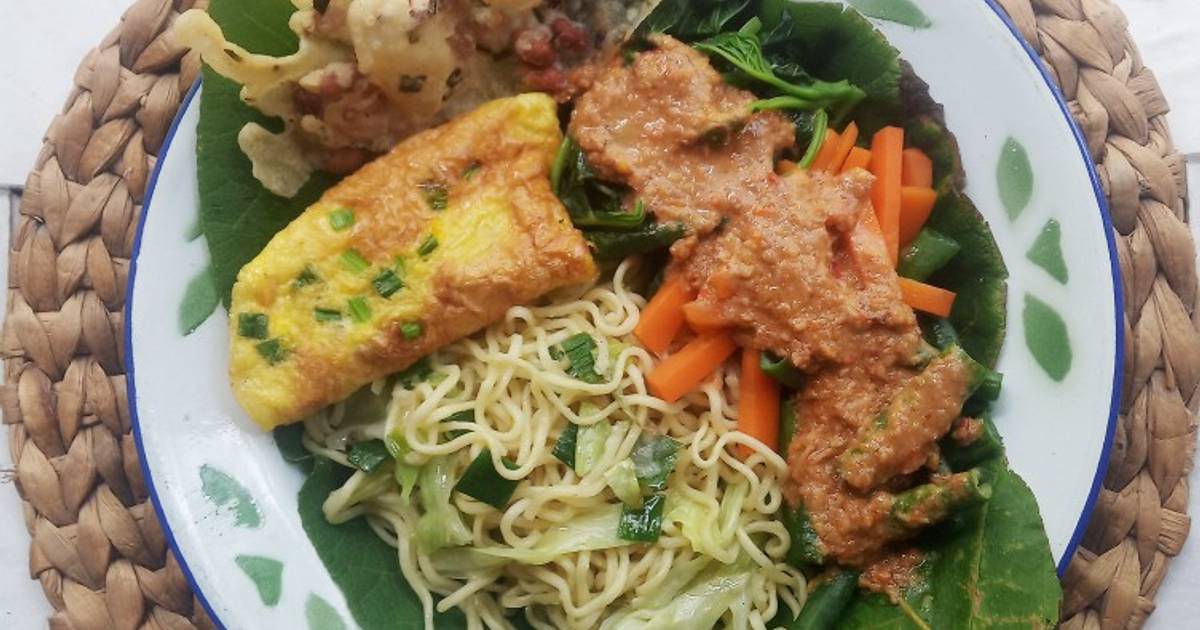 24 resep pecel sayuran bumbu kacang mie enak dan mudah - Cookpad