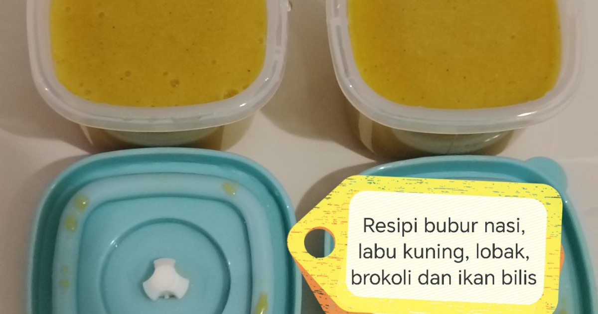 Resipi Bubur Nasi, Brokoli, Lobak, Labu Kuning Dan Ikan Bilis oleh ...