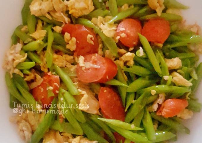Resep Tumis buncis telur sosis oleh Ghe Homemade - Cookpad