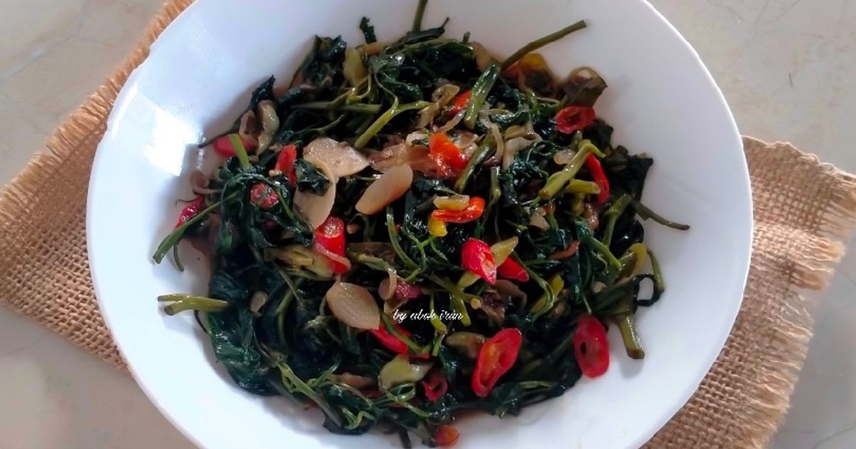Resep Kangkung Saus Tiram Ala Resto oleh abuk irun - Cookpad