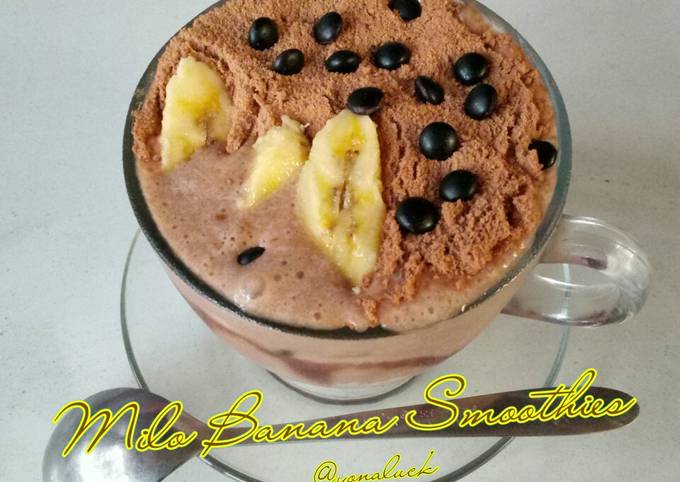 Resep Milo Banana Smoothies oleh Yonaluck - Cookpad