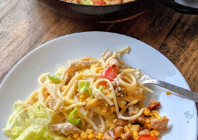 Corn Soya Spaghetti Pasta Recipe by Kavita Ns - Cookpad