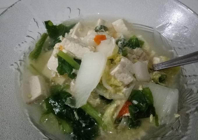 Resep Sop Tahu telur sehat oleh cindianata - Cookpad
