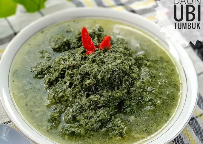 Resep Sayur Daun Singkong Tumbuk oleh Dapur Emak - Cookpad