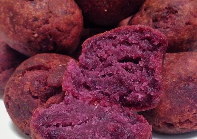 Resep Bola-bola Ubi Ungu (Timus/Klenyem) oleh Nadia Hayu - Cookpad