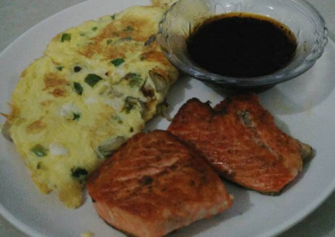 Resep Salmon Telur Saus Black papper oleh Siska D Lestari - Cookpad