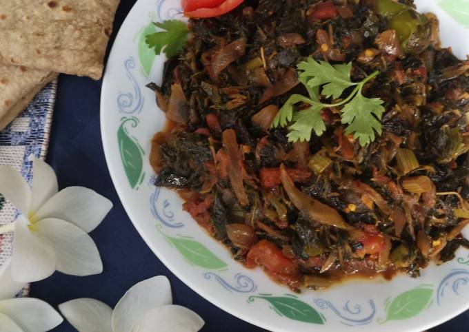 Cholai ki bhujia/amarnath Recipe by Rehana Wasim - Cookpad