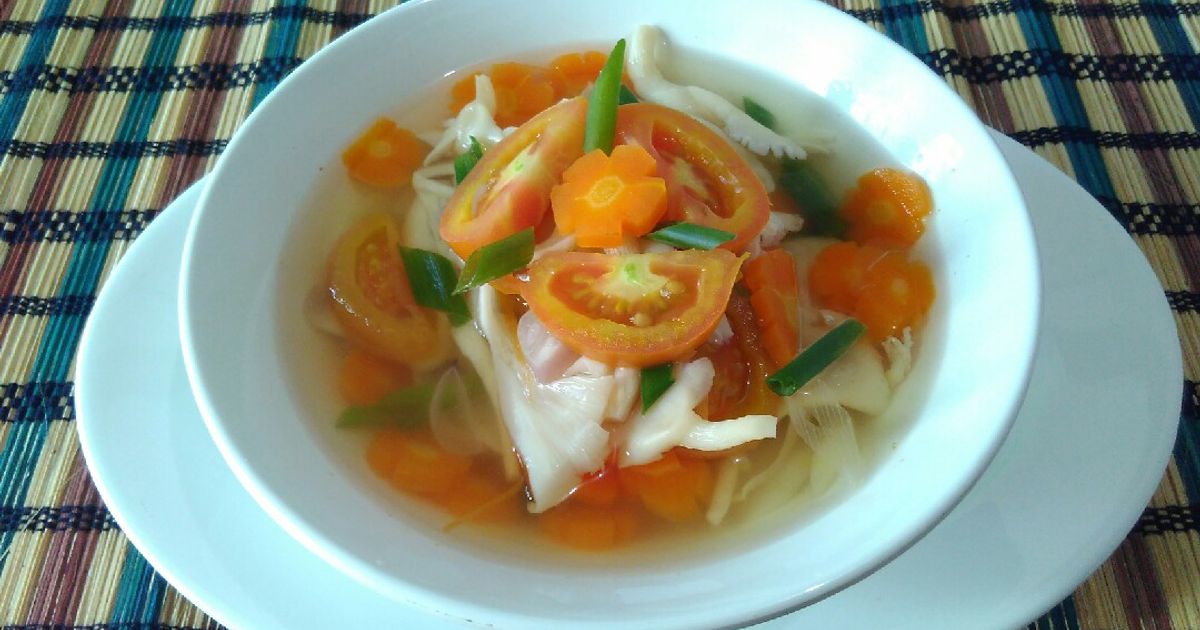 Resep sup tomat jamur putih rumahan enak dan mudah - Cookpad