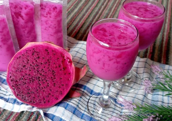 Resep Es Lumut Buah Naga oleh Idda Fitria Putri 🍕 - Cookpad