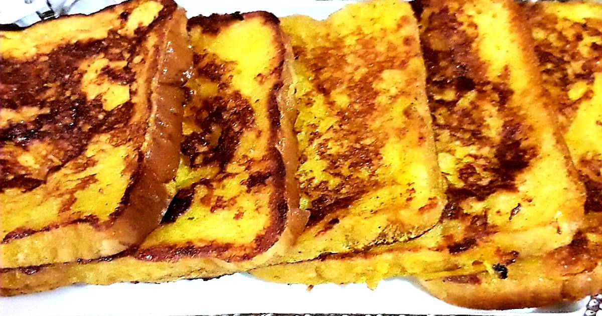 French toast (cake slice) Recipe by Razia Musani - Cookpad