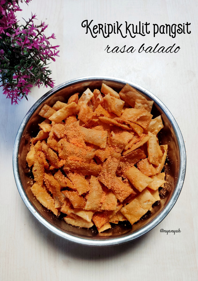 Resep Keripik Kulit Pangsit Rasa Balado oleh Nyanyah - Cookpad
