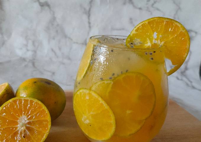 Resep Ice Coconut Orange Drink with jelly "Es Jeruk Mix Degan" oleh ...