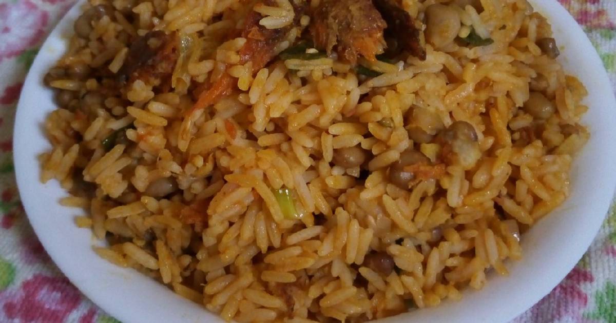 Palm oil jallop rice and beans Recipe by Noorulhudda - Cookpad