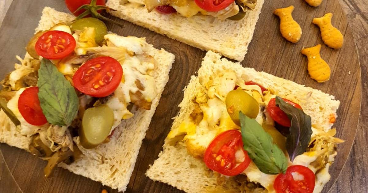 طرز تهیه تست مرغ وقارچ پنیری (دانشجویی) 🍞🍗🧀 ساده و خوشمزه توسط Parisa ...