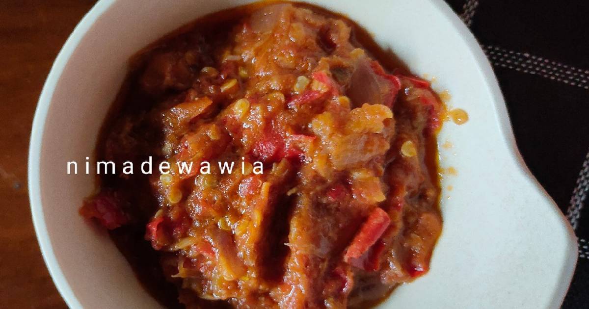 Resep Sambal Tomat Terasi Untuk Nasi Kuning Oleh Wawia Ni Made Cookpad