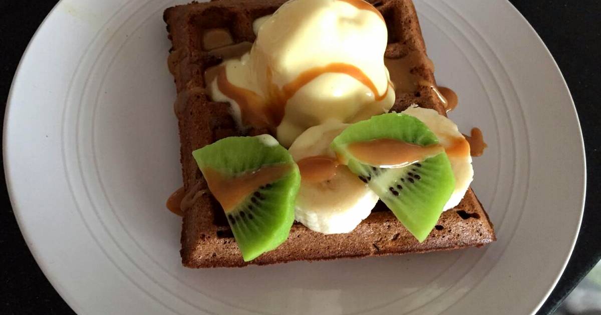 Waffle con helado - 25 recetas caseras- Cookpad