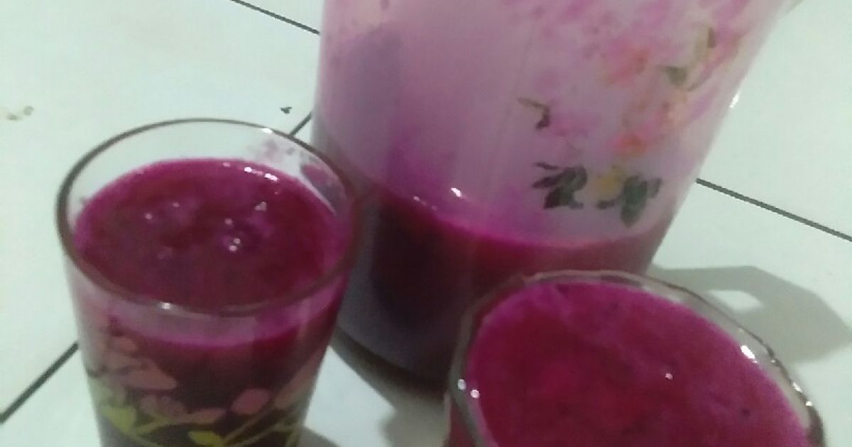 Resep Es Jus Sirup Buah Naga oleh Sumarmi Kingking - Cookpad