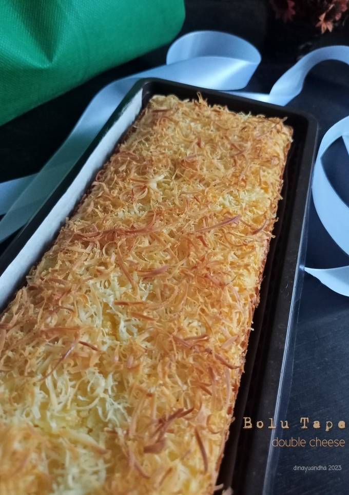 Resep Bolu Tape Singkong Double Cheese oleh Dina Yuandha - Cookpad