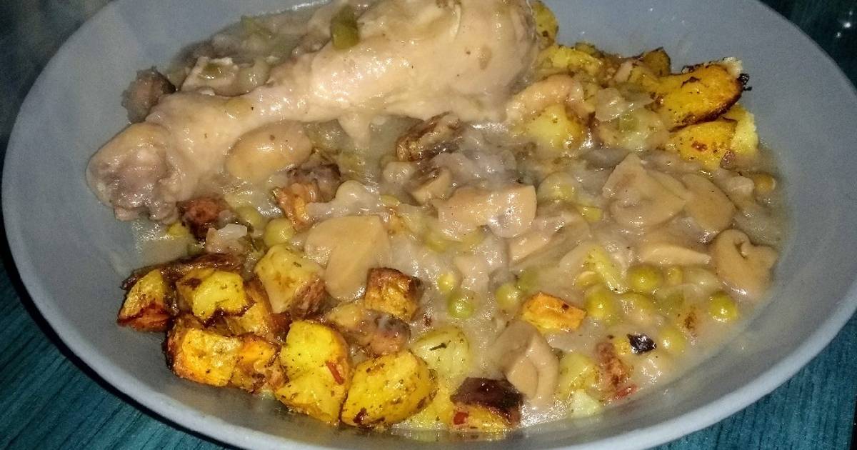 Pollo al champiñón Receta de Nel Dib- Cookpad