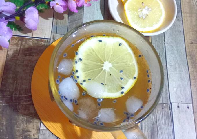 Resep Es Teh Lemon Selasih oleh Vay Kitchen - Cookpad