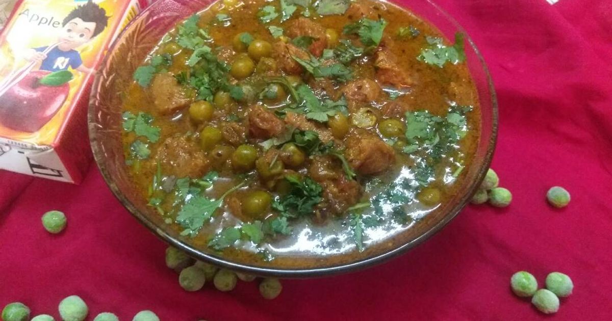 Soya Nuggets With Peas Recipe by Kuldeep Kaur - Cookpad