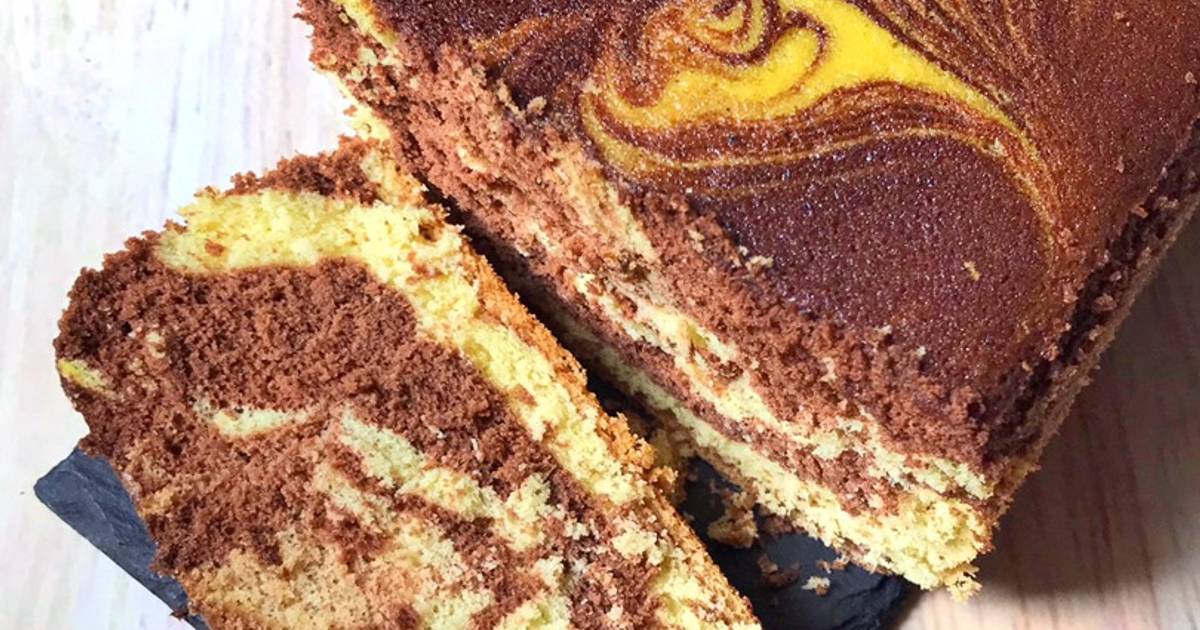 Resep Marmer Cake Putih Telur #nonketo oleh IWA KARTIKA - Cookpad