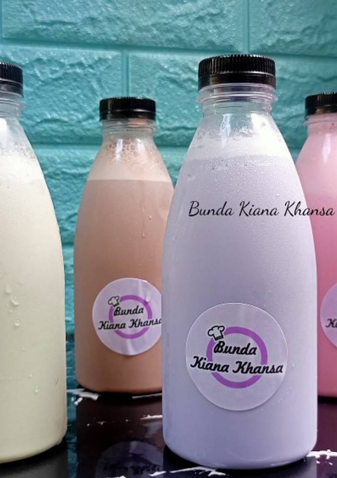 Resep Minuman botol aneka rasa (taro, strawbery, greentea, coklat) oleh ...