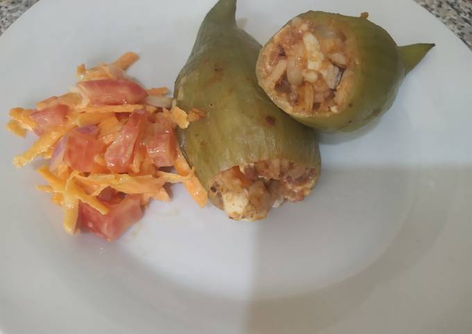 Caigua rellena con carne de soya y choclo Receta de Princess Martínez ...