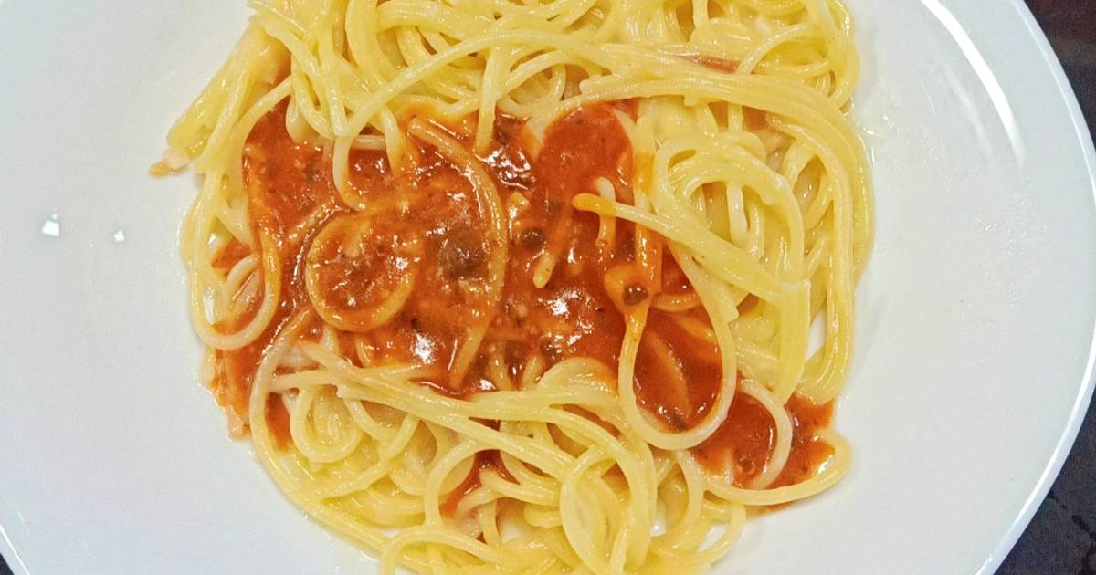 Resep Spaghetti creamy oleh dapur adell 🌼 - Cookpad