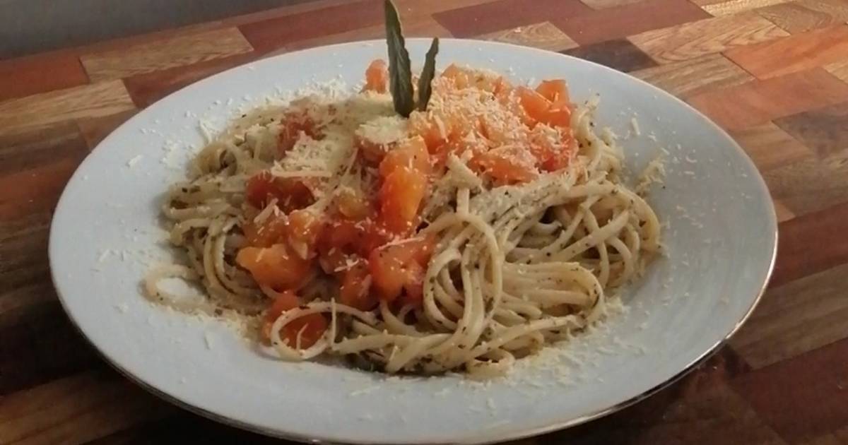 Linguine con salsa Rústica Receta de De a Pie Gourmet- Cookpad